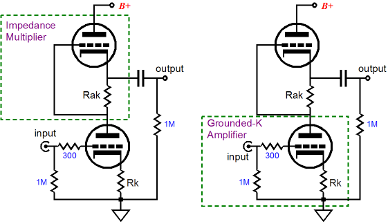 SRPP+ All-in-One & Impedance Multiplier Circuits
